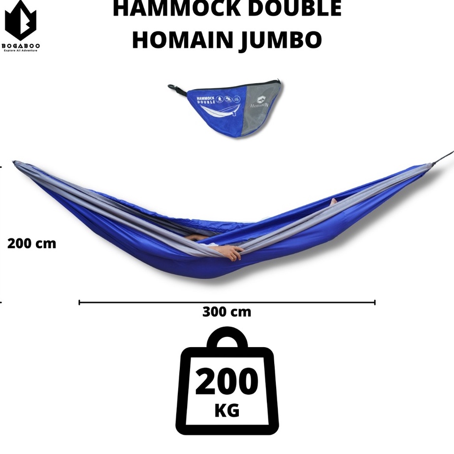 Jual KF7 Hammock Double Homain Jumbo Full Bartex Ayunan Gantung Dewasa ...