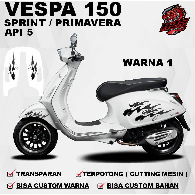 Jual Stiker Sticker Vespa 150 Vespa Primavera Vespa sprint api 5 ...