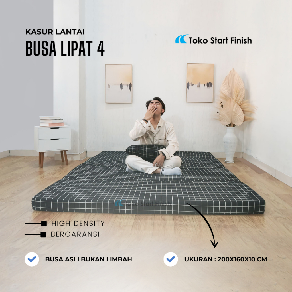 Jual Kasur Busa Lipat 4 Ukuran 200 x 160 Tebal 10cm | Matras Kasur ...
