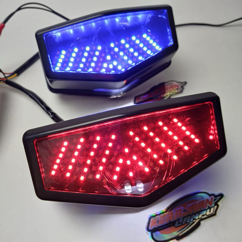 Jual Lampu Stop Belakang RX KING Led Colloseum 7 Mode Runing Plus sen Stoplamp RXK Running 7 ...