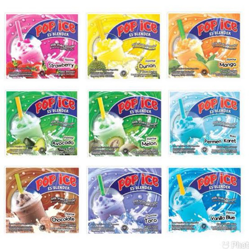 Jual POP ICE RENCENG RENTENG ISI 10 SACHET ALL VARIAN RASA COKELAT ...