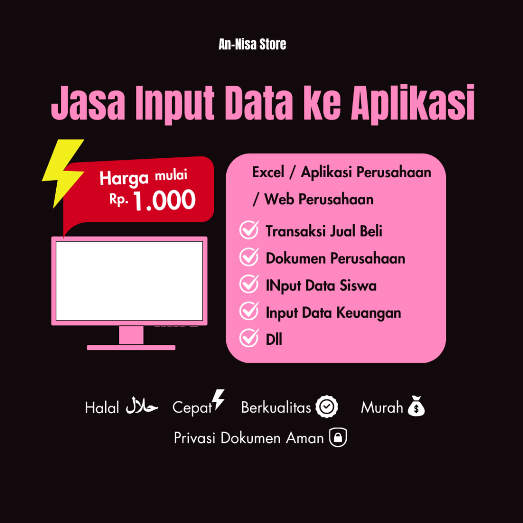 Jual JASA INPUT DATA KE APLIKASI PERUSAHAAN/SEKOLAH | DIJAMIN DOKUEMEN ...