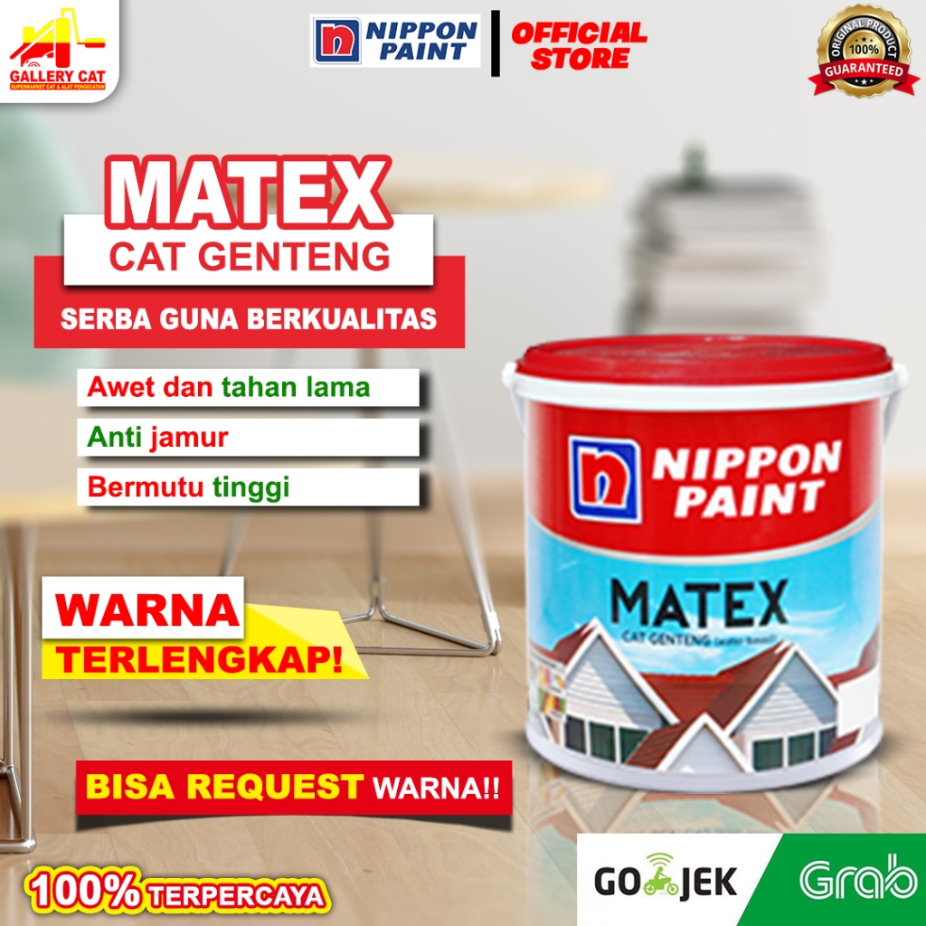 Jual TERMURAH Nippon paint matex cat genteng kemasan 12L | Shopee Indonesia