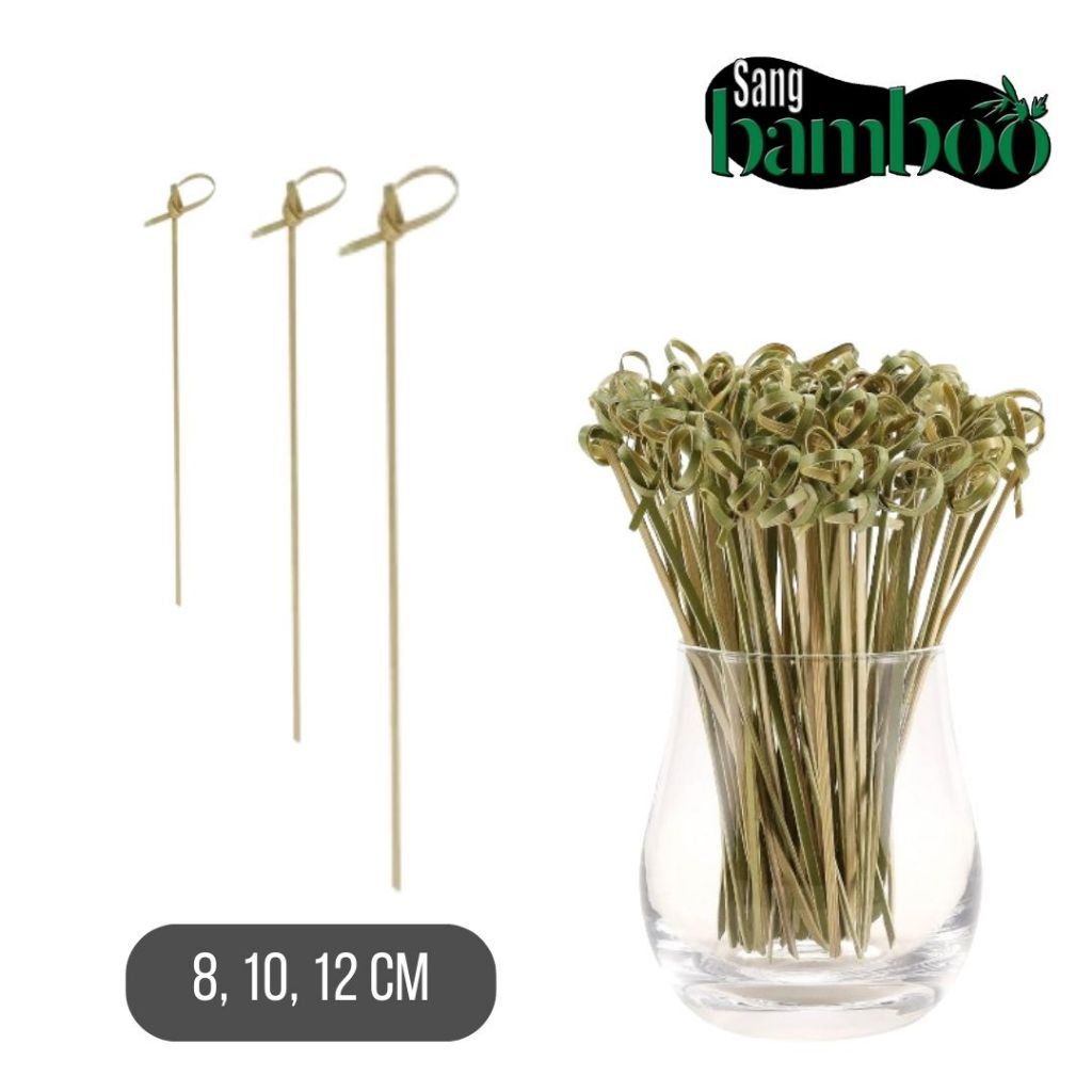 Jual Sangbamboo Cocktail Garnish Skewer Tusuk Konde Simpul Bambu ...