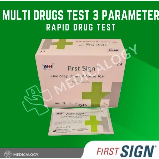 Jual Rapid Drugs Test Merk First Sign Multi Drug Test 3 Parameter isi ...