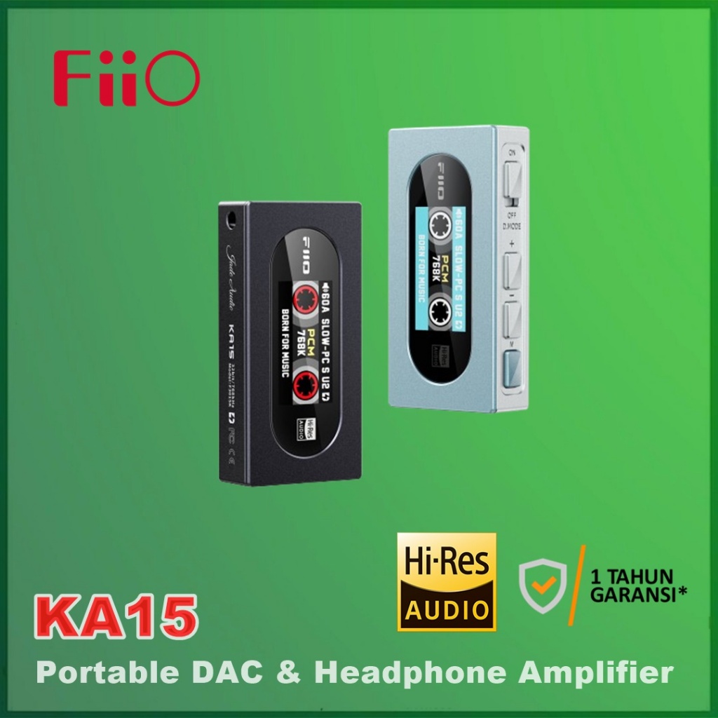 Jual FiiO Jade Audio KA15 KA 15 Portable DAC / AMP Dual DACs + Dual Op-Amps Chip Supports Hi-Res ...