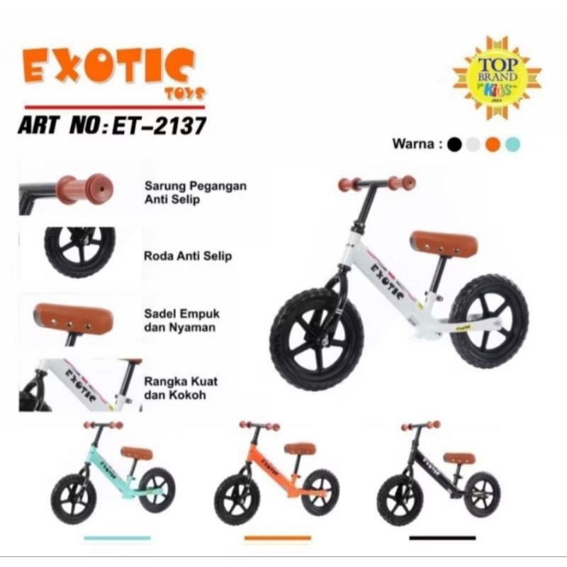Jual Balance bike Exotic ET 2137 Free pelindung | Shopee Indonesia