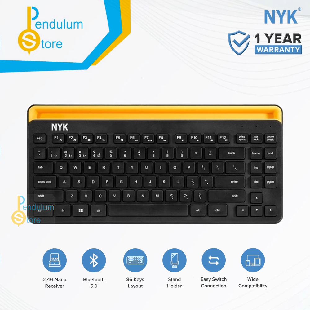 Jual NYK K30 Keyboard Wireless Bluetooth TKL Dual Connectiom Office ...