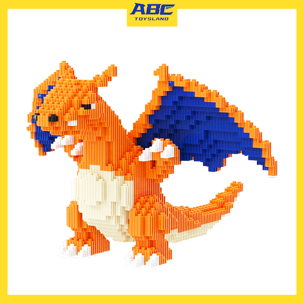 Jual Nano Blocks Pokemon Charizard 3D Model, Mainan Blok Susun Karakter ...