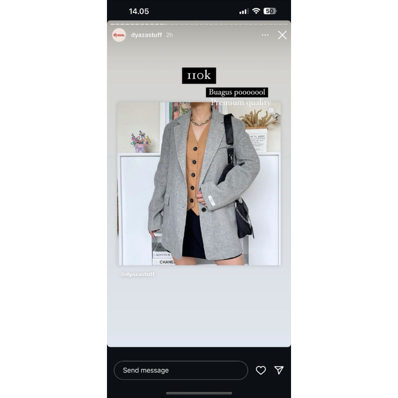 Jual grey blazer | Shopee Indonesia