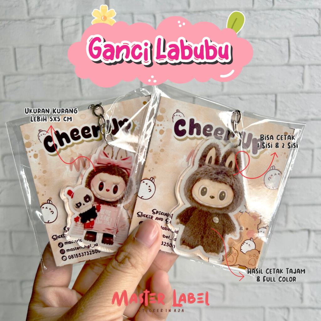 Jual READY STOK !! GANCI Akrilik Tema LABUBU , Gantungan Kunci Karakter ...