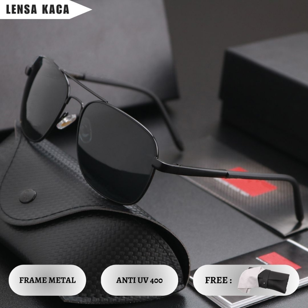 Jual 【Free Dompat&Lap】COD-【3529】kacamata Hitam Matahari Anti UV Kacamata Fashion Pria Remaja ...