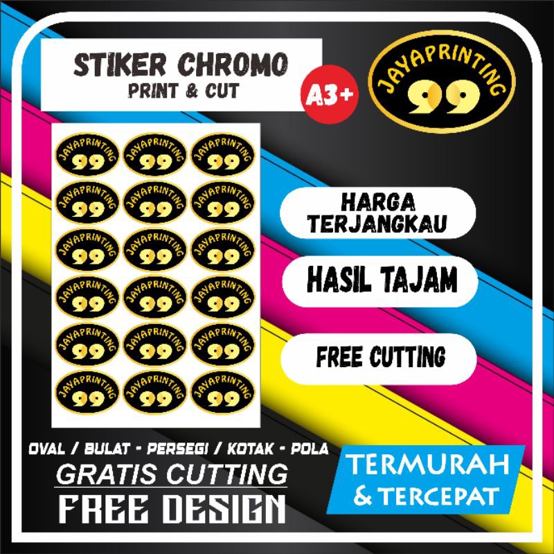 Jual Cetak Stiker Cromo A3+ Termurah PRINT A3+ STIKER CHROMO Laminasi ...