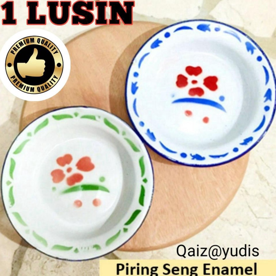 Jual Piring Seng 1 LUSIN Tebal 22 CM Piring Enamel Piring ra Piring ...