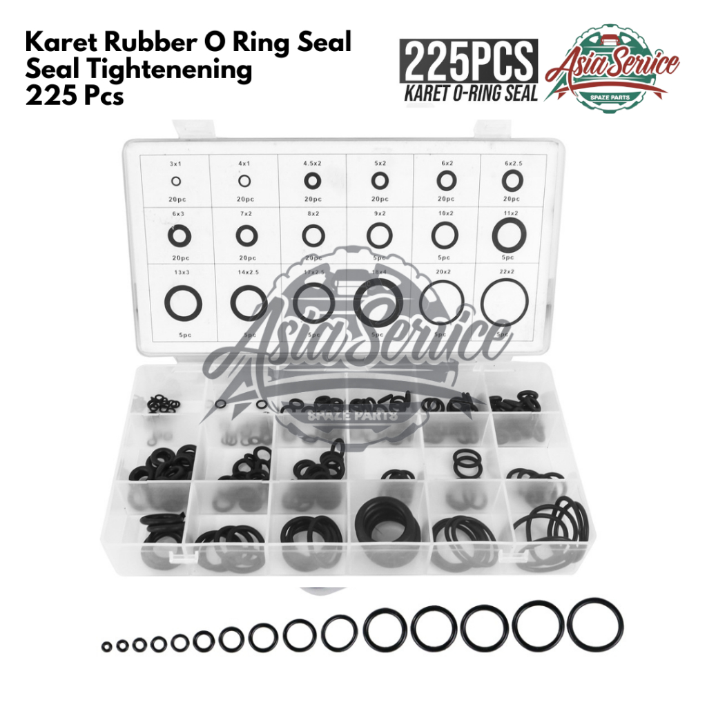 Jual Karet Rubber O Ring Seal Tightening 225 PCS Black Karet Tahan Minyak Kit Rubber O Rings ...