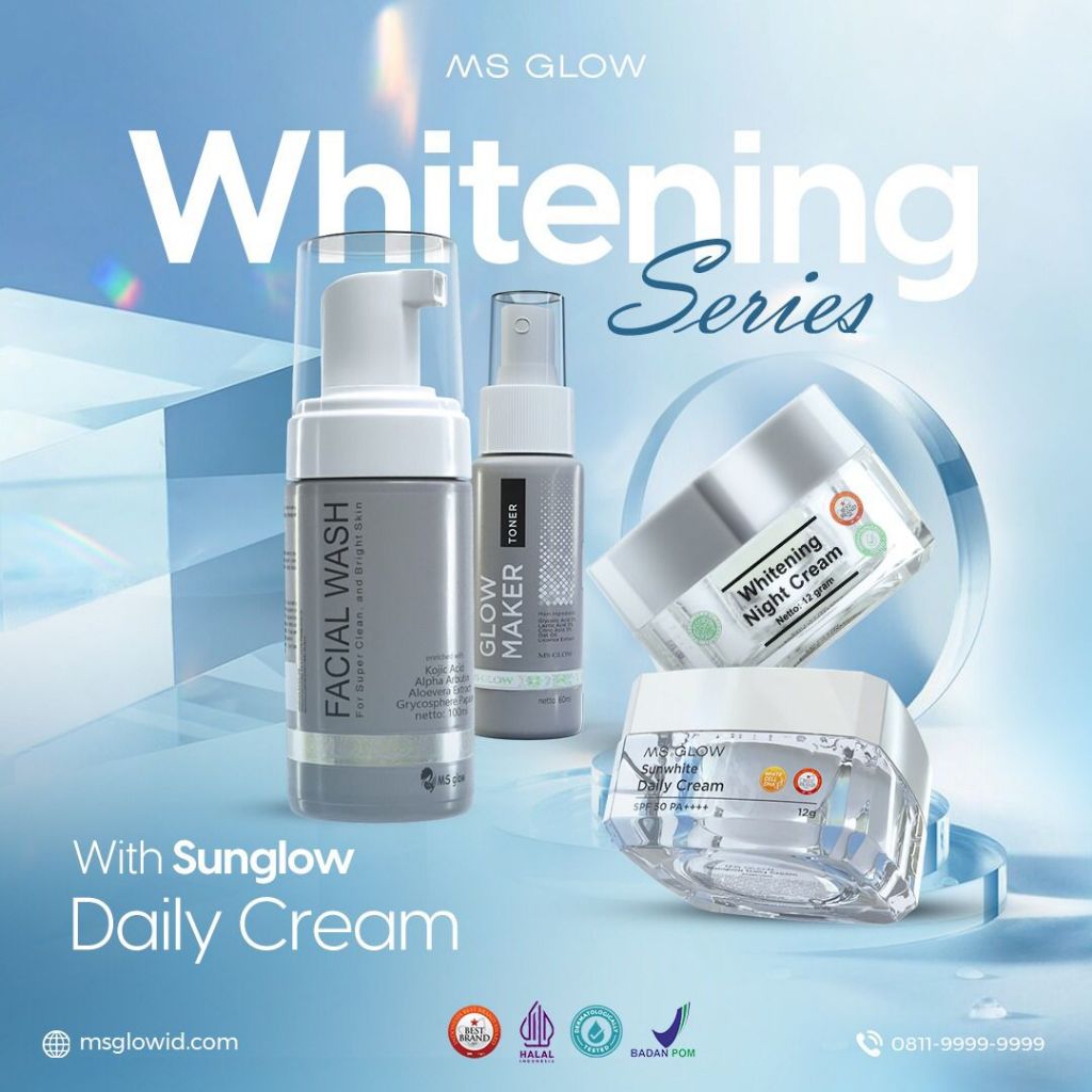 Jual Paket Whitening [Mencerahkan,Memutihkan,Kulit Normal]MS GLOW ...
