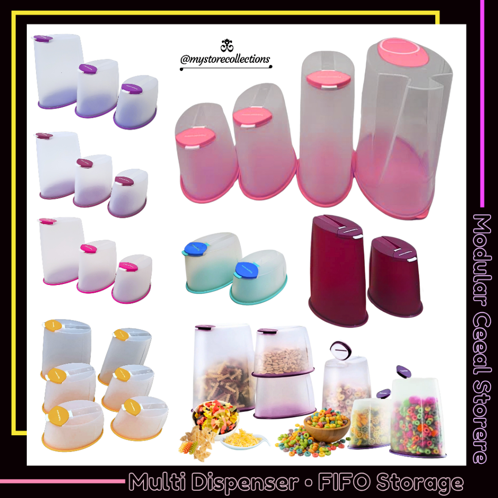 Jual Multi Dispenser • Fifo Storage • Modular Cereal ☆ Indo - Import ...