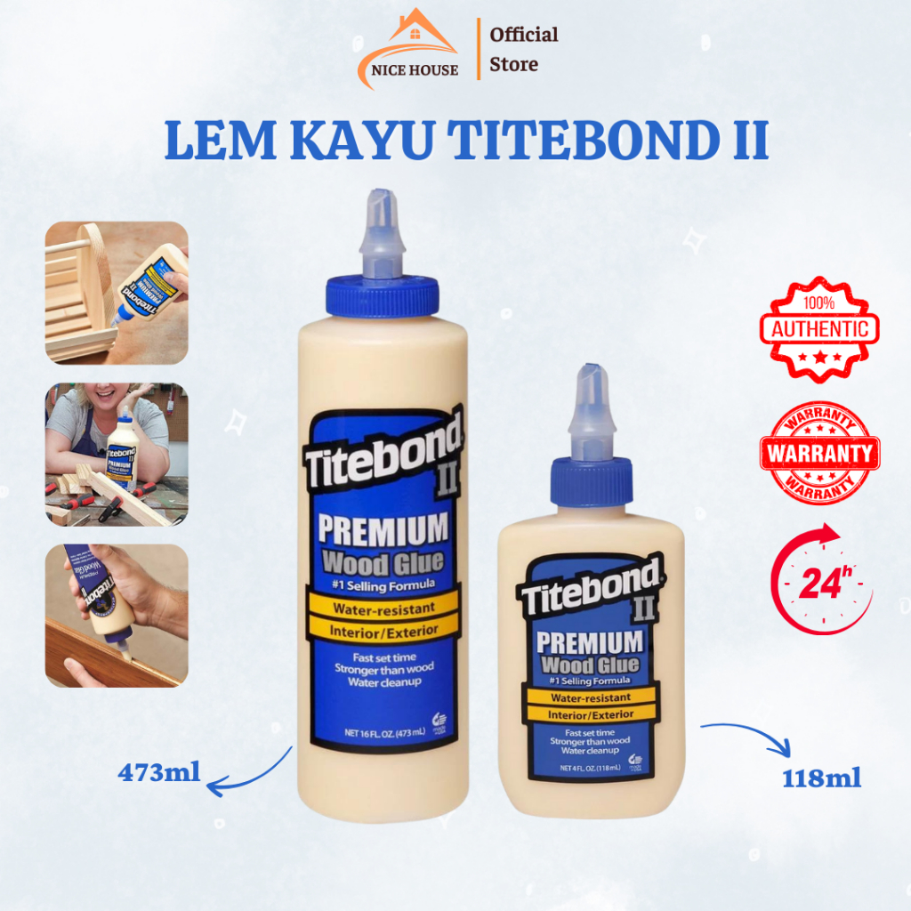 Jual Harga murah lem kayu Titebond II 118ml/473ml, lem kayu Titebond II ...