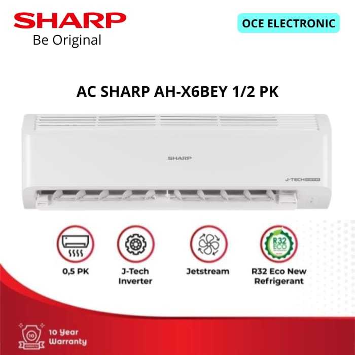 Jual AC SHARP AH-X6BEY 0.5 PK J-TECH INVERTER FREON R32 ( UNIT ONLY ...