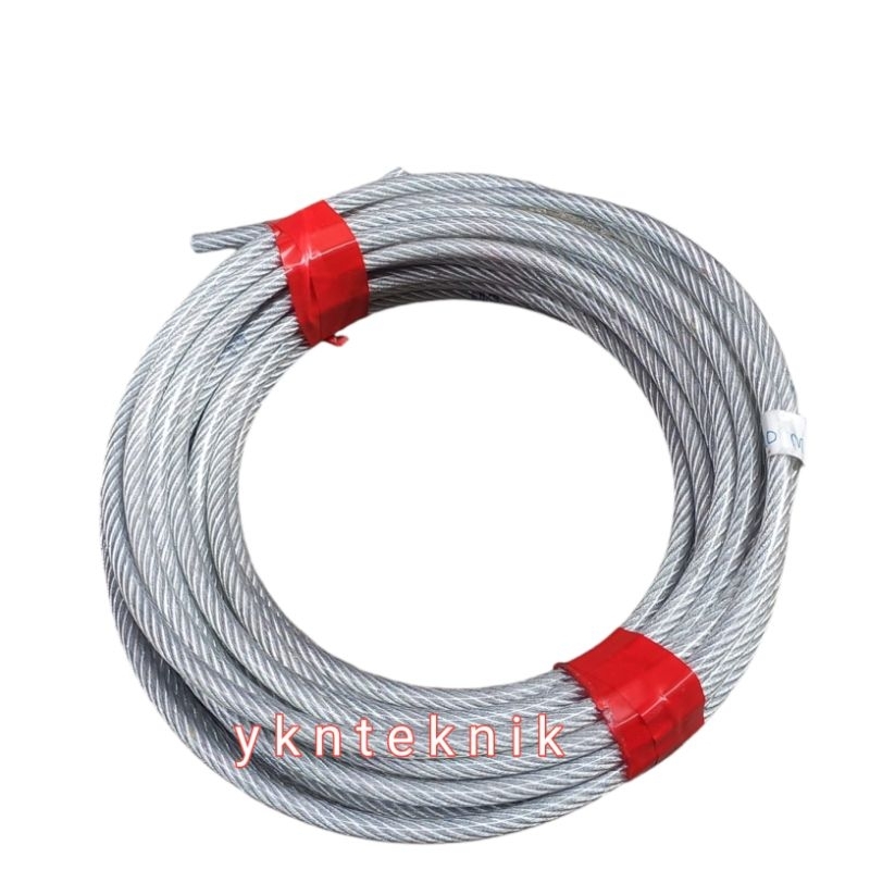 Jual tali kawat seling pvc 2 - 8 mm lapis plastik galvanis harga 1 ...