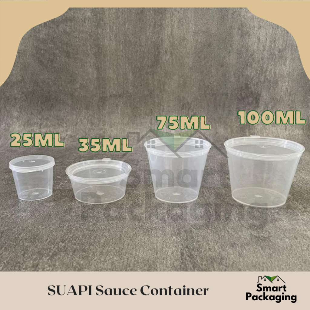 Jual [ISI 50 PCS] SUAPI Sauce Container 25ml 35ml 75ml 100ml / Cup ...