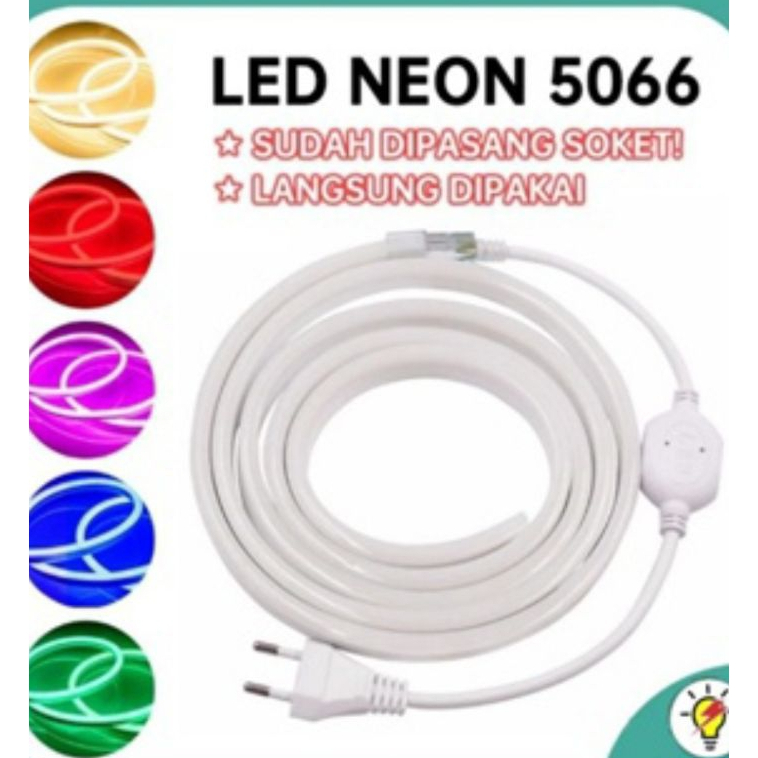 Jual Paket Lampu NEON FLEX SELANG 220V 11 Meter - 20 Meter + Socket ...