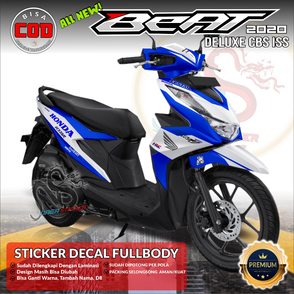 Jual [BISA COD] DECAL STICKER FULL BODY HONDA BEAT DELUXE BEAT 2020 ...