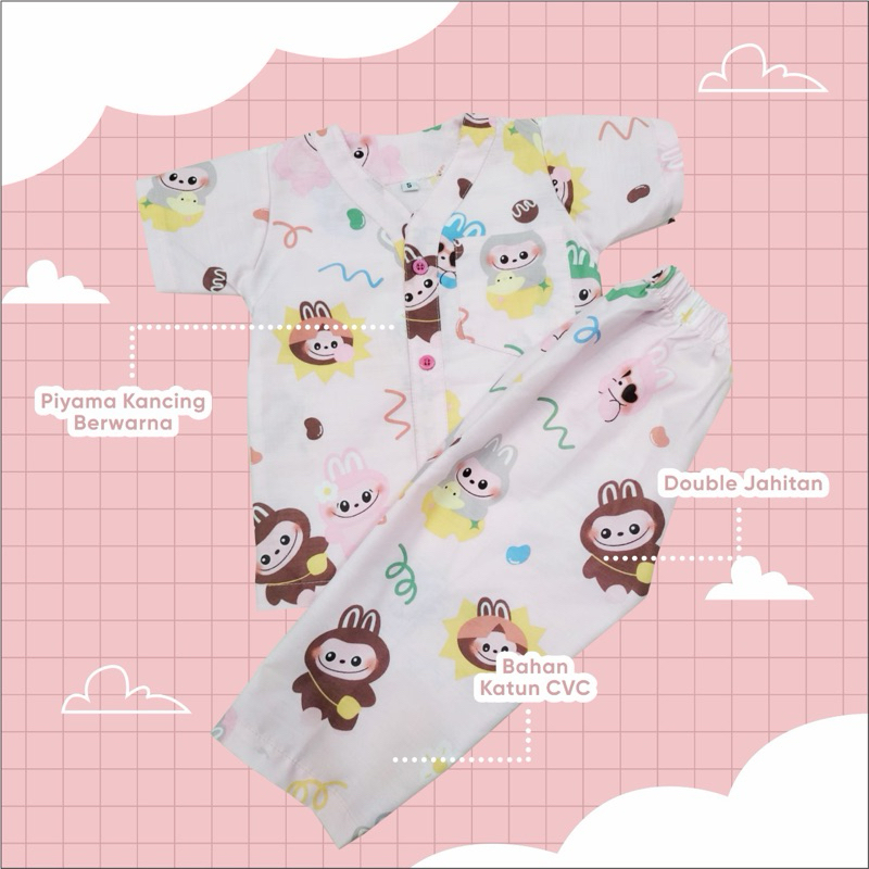 Jual Rayyan piyama anak setelan labubu pink | Shopee Indonesia