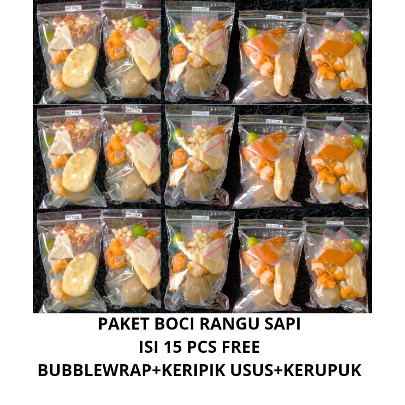 Jual paket baso aci instan tulang rangu sapi isi 15 pcs plus gratis ...