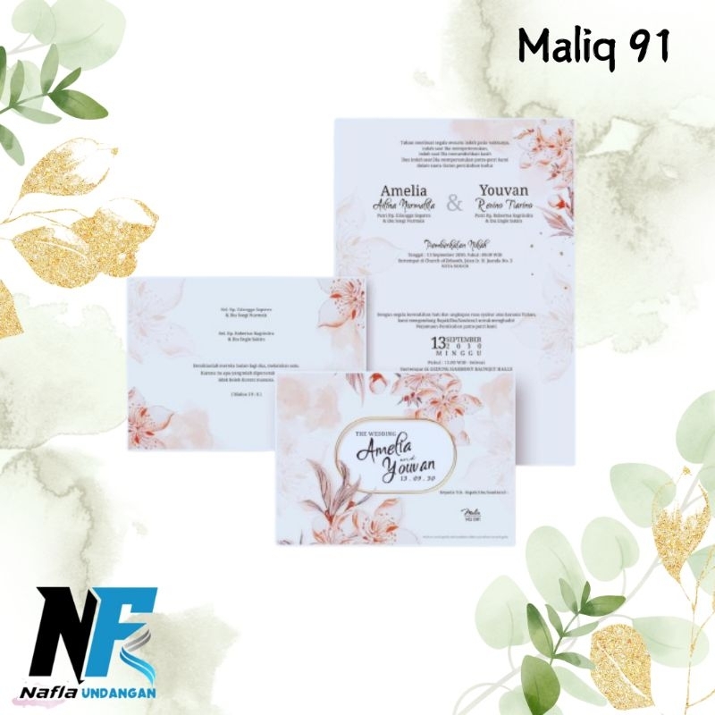 Jual Blangko Undangan atau Kertas Undangan Pernikahan MALIQ 91 Harga Termurah Gratis File ...