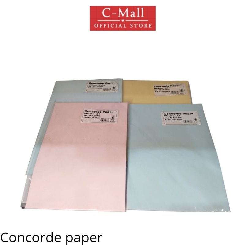 Jual C-Mall ( PER PAK - ISI 20 ) Kertas Concorde 90 gsm A4 / Carton ...