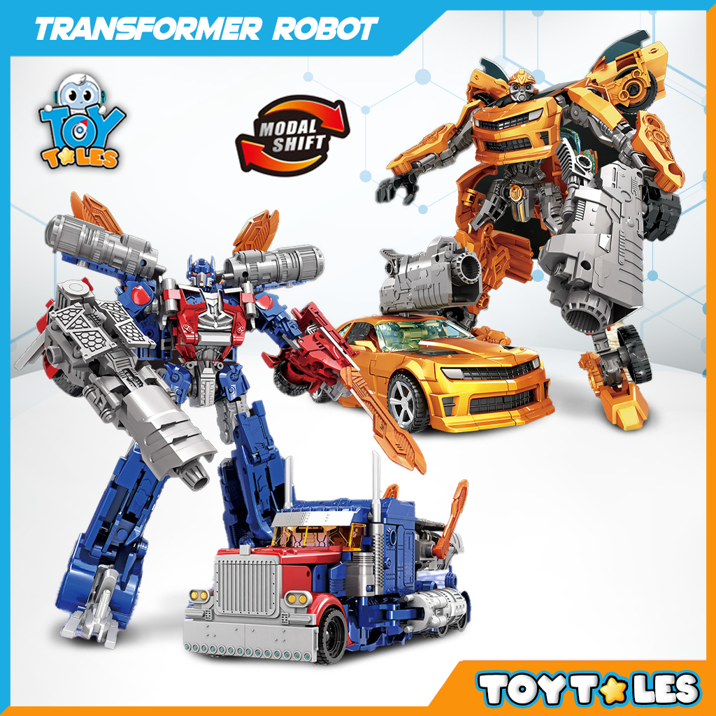 Jual [TOY TALES] Mainan Anak Robot Transformer - Figure Optimus Prime dan Bumblebee Bisa Berubah ...