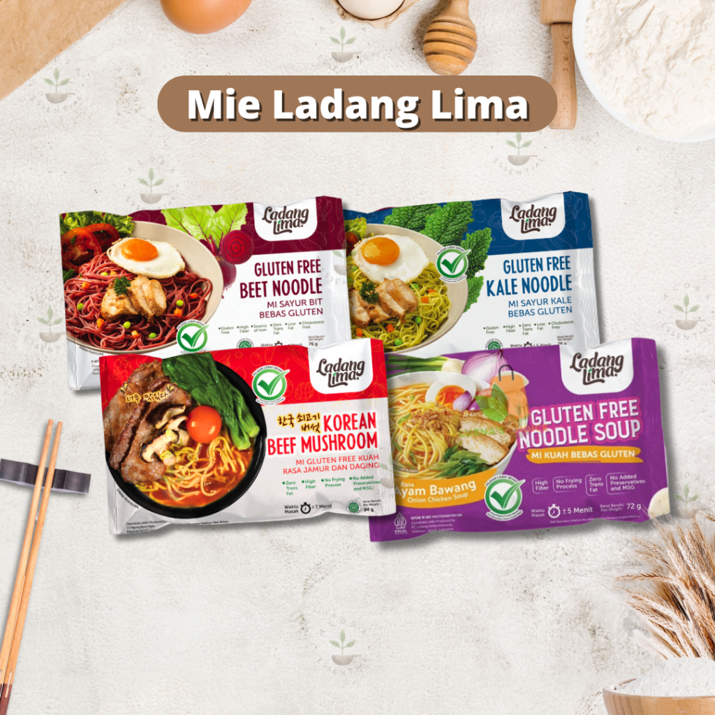 Jual Ladang Lima Mie Rasa Ayam Bawang Mie Kale Mie Beet Mie Korea - Mie ...