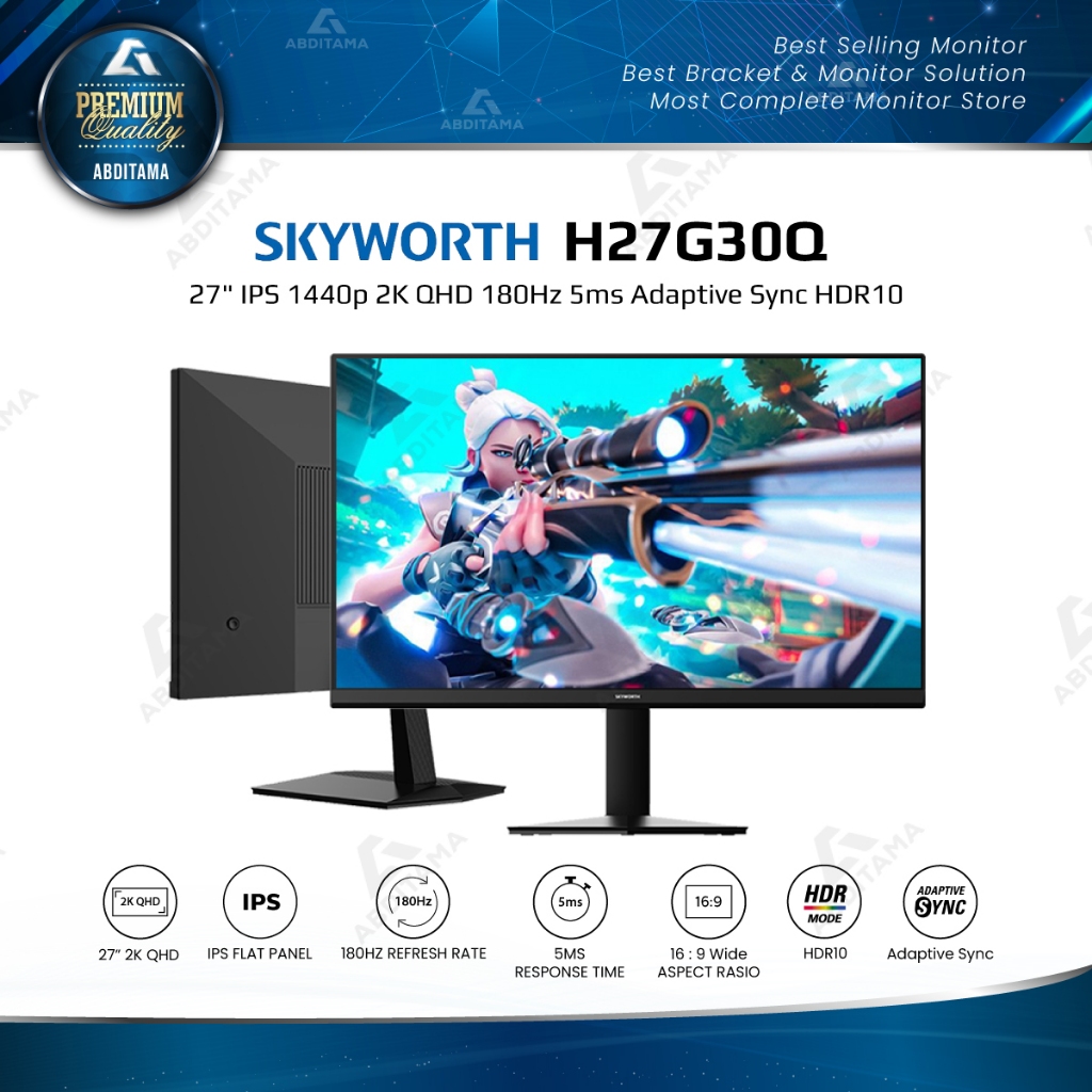 Jual Monitor LED SKYWORTH H27G30Q 27" IPS 1440p 2K QHD 180Hz 5ms HDMI 2 ...