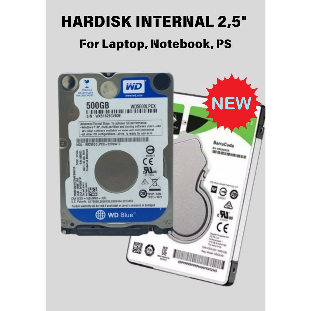 Jual Hardisk Laptop 500GB Wd Blue Sata 2.5 HDD Notebook PS-Barracuda ...