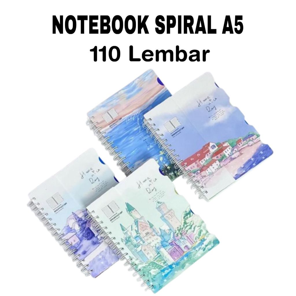 Jual BOS Notebook Spiral A5-110 Lembar+Index Hard Cover/Buku Spiral ...