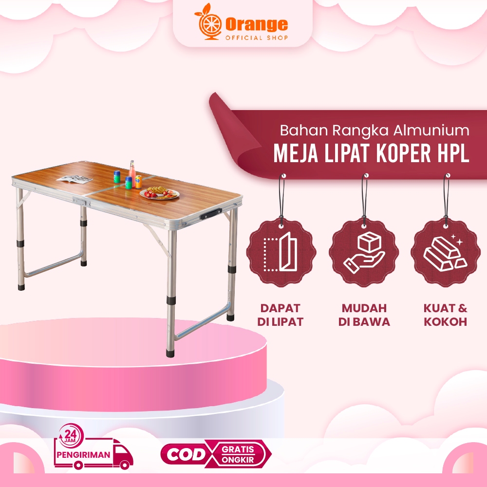 Jual Paket Murah Meja Lipat Koper Hpl Meja Kaki Bulat Serbaguna meja lesehan Meja Portable ...
