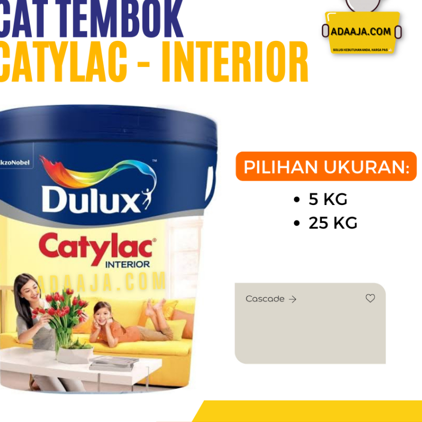 Jual Cat Tembok Interior Catylac Cascade (40553) 5 KG / 25 KG - Dulux ...