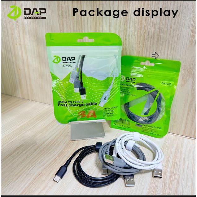 Jual DAP DHT100 KABEL TYPE C 3A EMBOSSED MOLDING DATA CABLE PVC HIGH ...