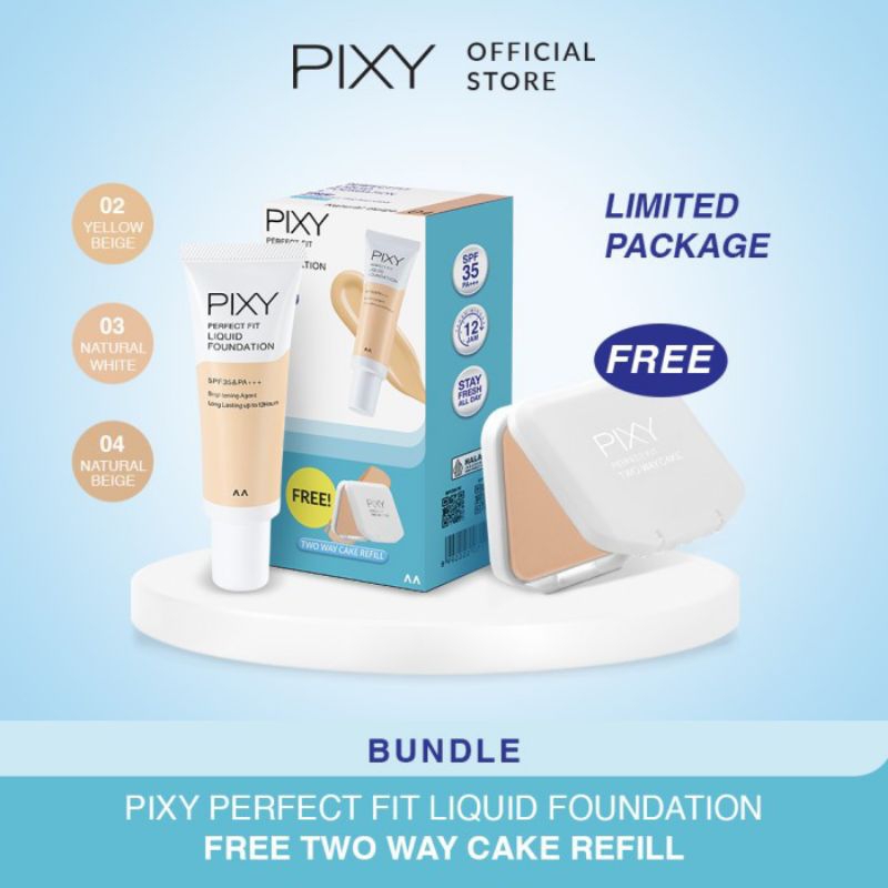 Jual Pixy Special Package Perfect Fit Liquid Foundation(ODOL) free Twc ...