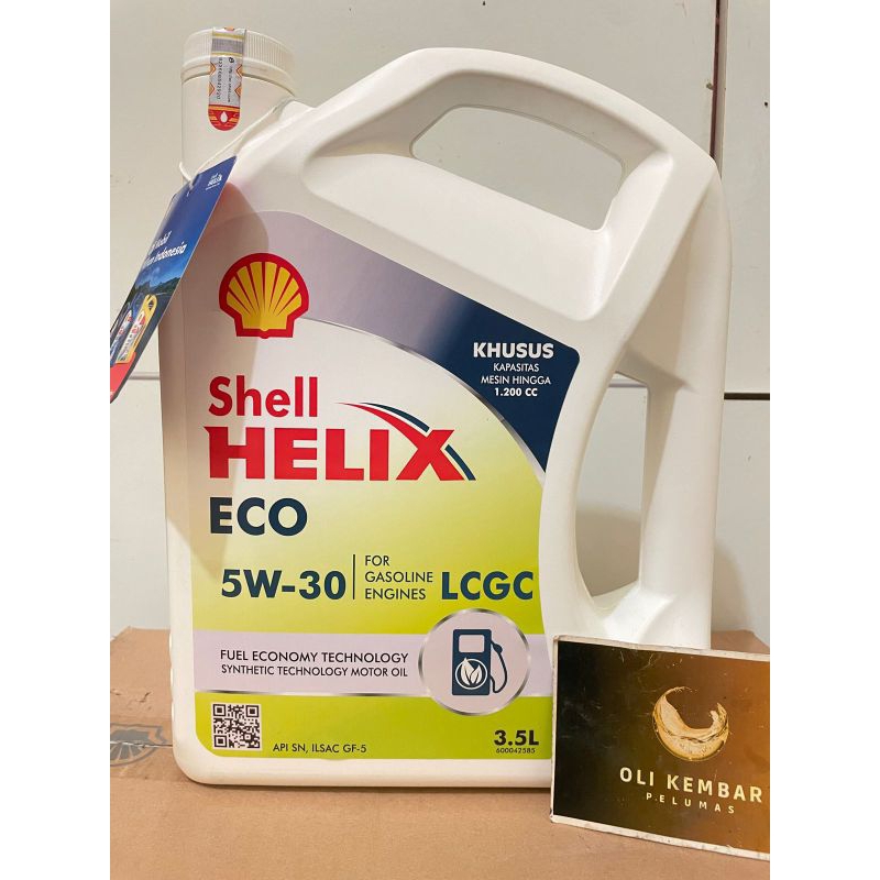 Jual SHELL HELIX ECO 5W-30 3,5L | ORIGINAL BARCODE. OLI SHELL. OLI ...