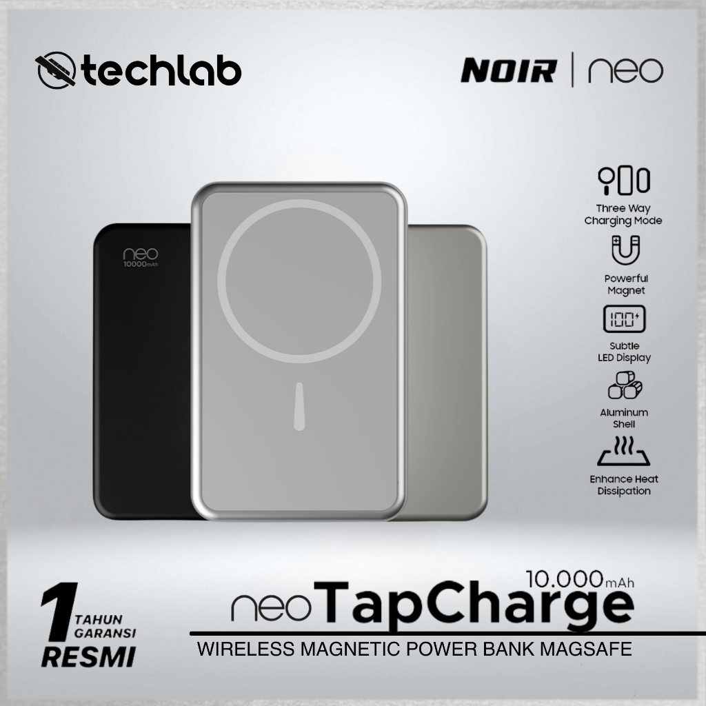 Jual Noir Neo TapCharge / Tap Charge Wireless Magnetic Power Bank ...