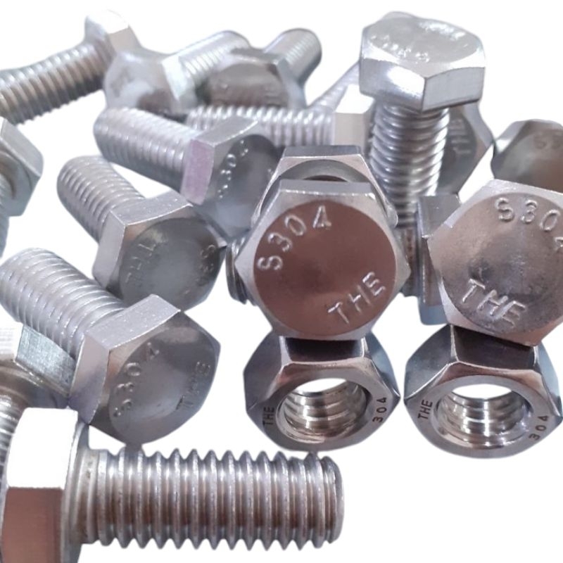 Jual Baut Mur Stainless 5/8 x 2 Inch SUS 304 Baut sus Baut ss Murah Bm ss - Komplit | Shopee ...