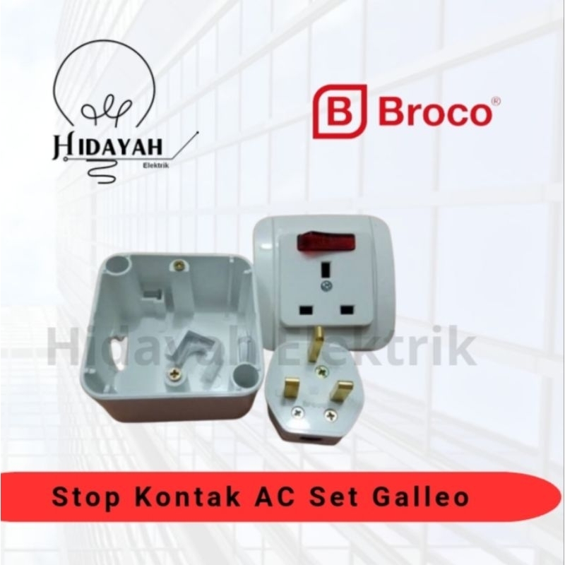 Jual Stop Kontak Ac set Galleo Broco | Shopee Indonesia