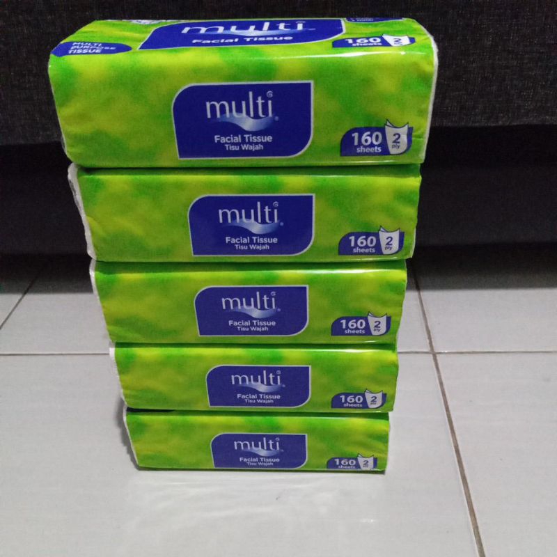Jual tissue multi 160 sheet 2ply tisu paket isi ( 5pcs ) | Shopee Indonesia