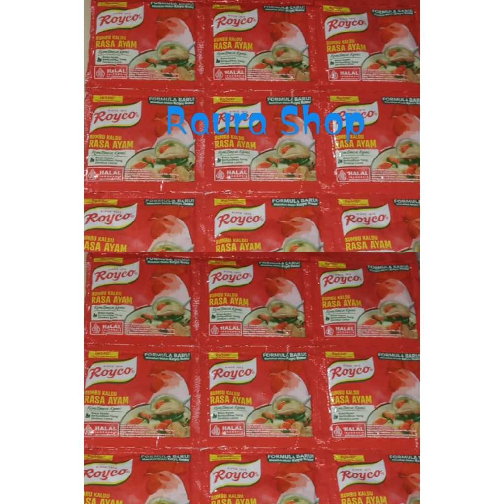 Jual ROYCO bumbu penyedap 9gr kaldu AYAM SAPI sachet RENCENG ( isi 12 ...