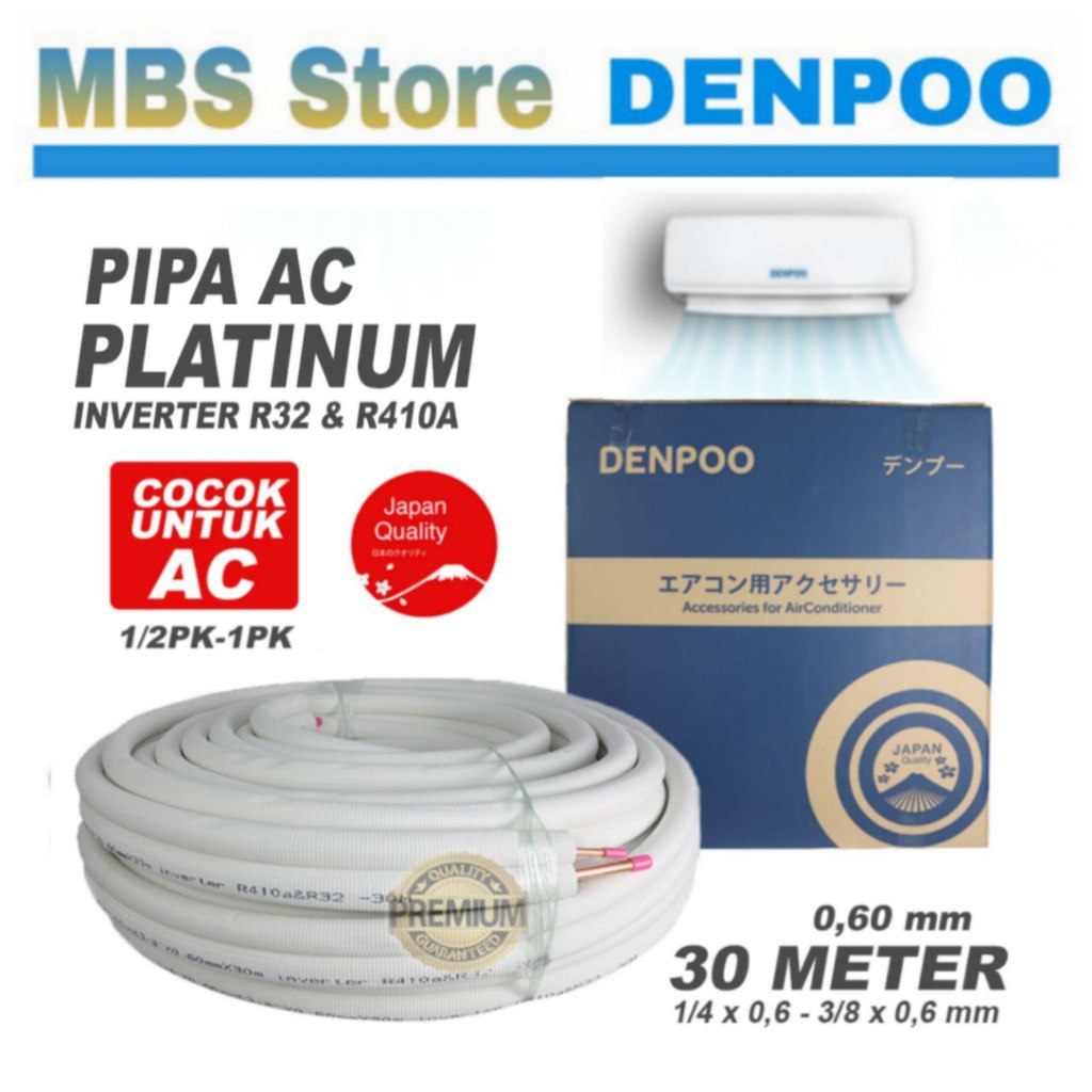 Jual PIPA AC DENPOO TYPE ECONOMY/PREMIUM/PLATINUM 1/2PK-1PK 1/4-3/8 ...