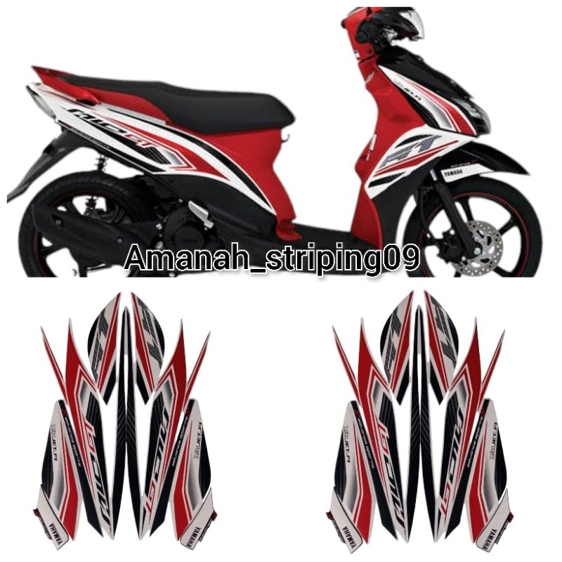 Jual Lish leah stiker striping standart motor YAMAHA MIO GT 2013 warna ...