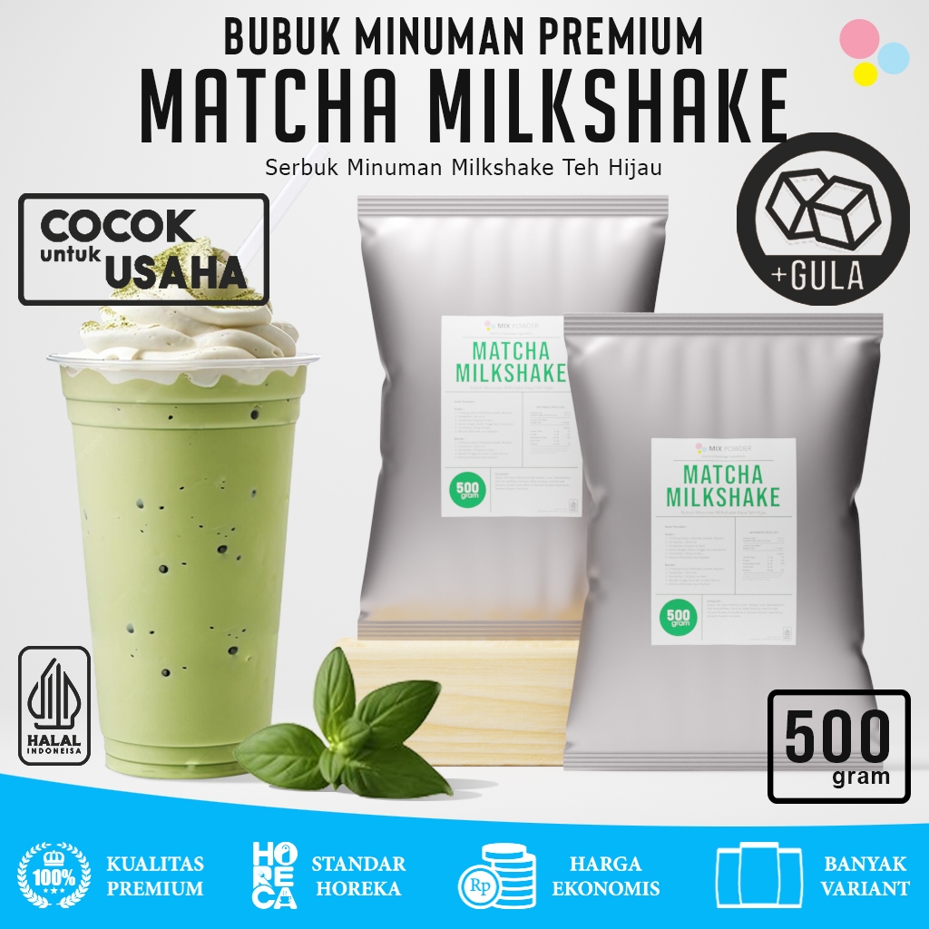 Jual Mix Powder Matcha Milkshake Bubuk Minuman Premium Rasa Teh Hijau ...