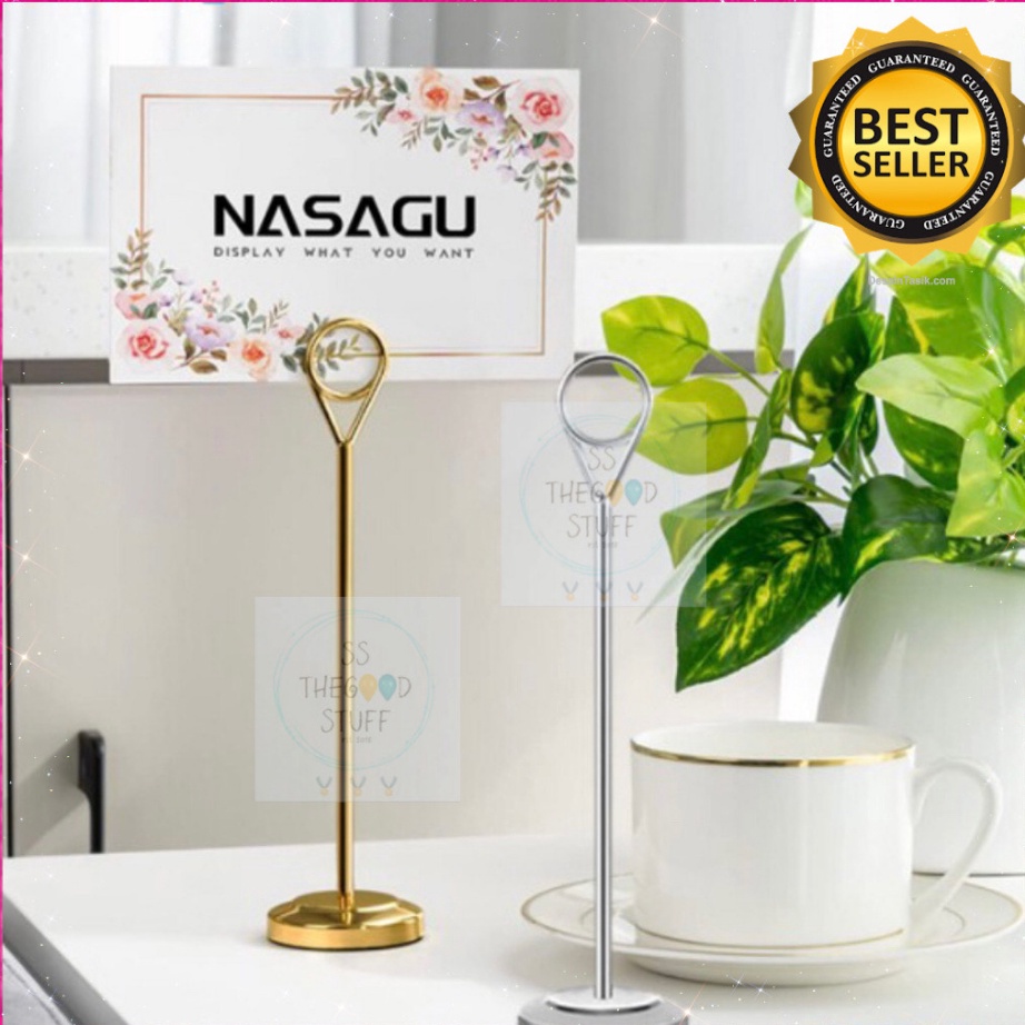 Jual Tiang Nomor Meja Stainless Menu Stand Tae Number Holder Stand ...